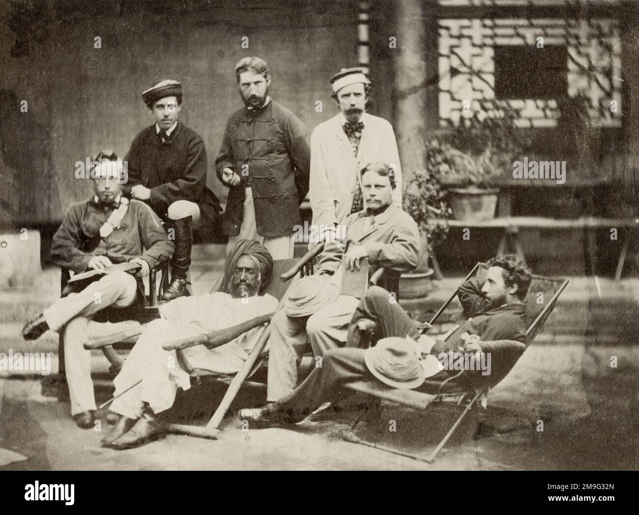British army officers Tientsin, Tianjin, China 1861, Fane's Horse 19th ...