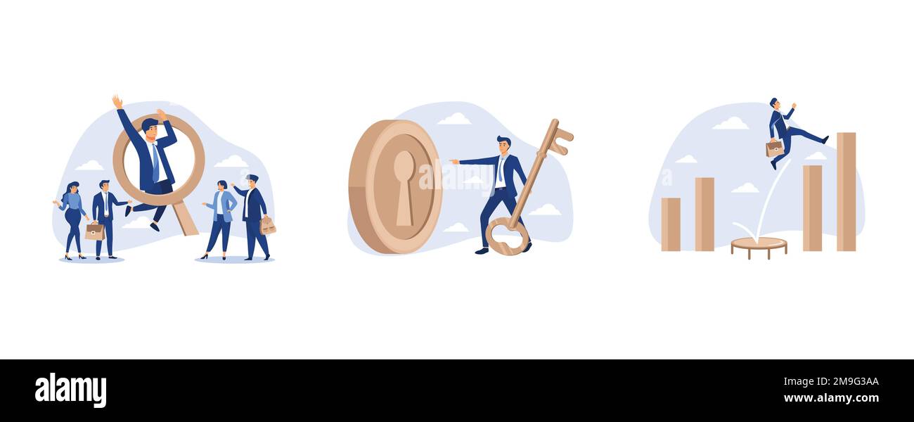 Outstanding winner candidate for job position, financial key success ...