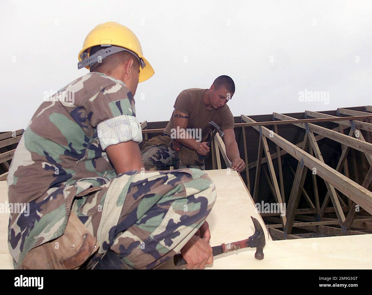 US Marine Corps Lance Corporal Jose Fuentes Aguilar (foreground) and US ...