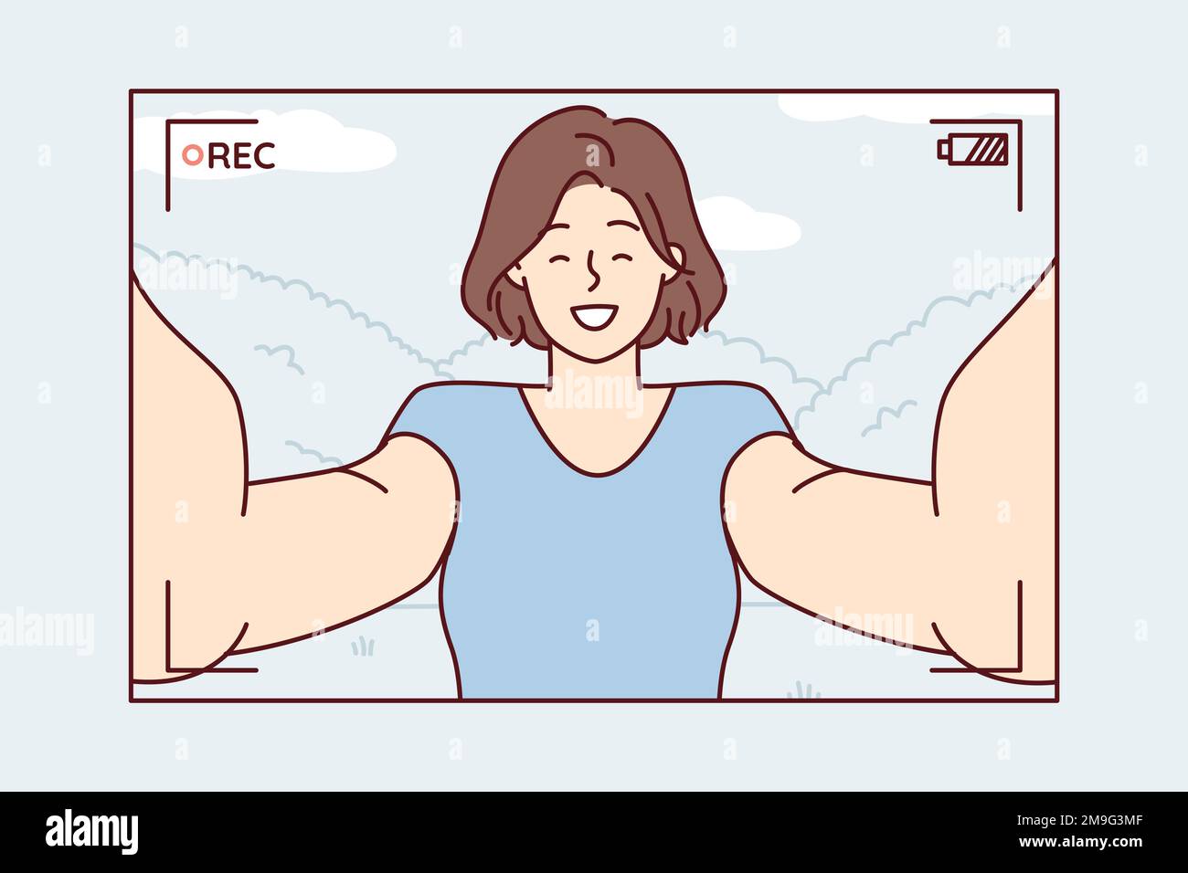 Female arms outstretched to camera Stock Vector Images - Alamy