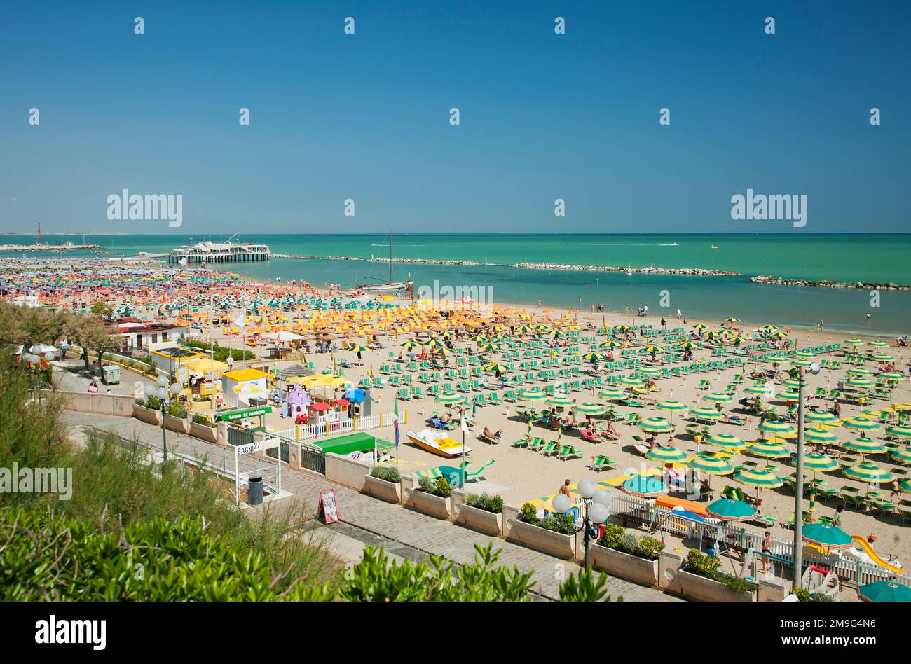 Gabbice Mare Beach, Gabbice Mare, Italy, Europe Stock Photo - Alamy