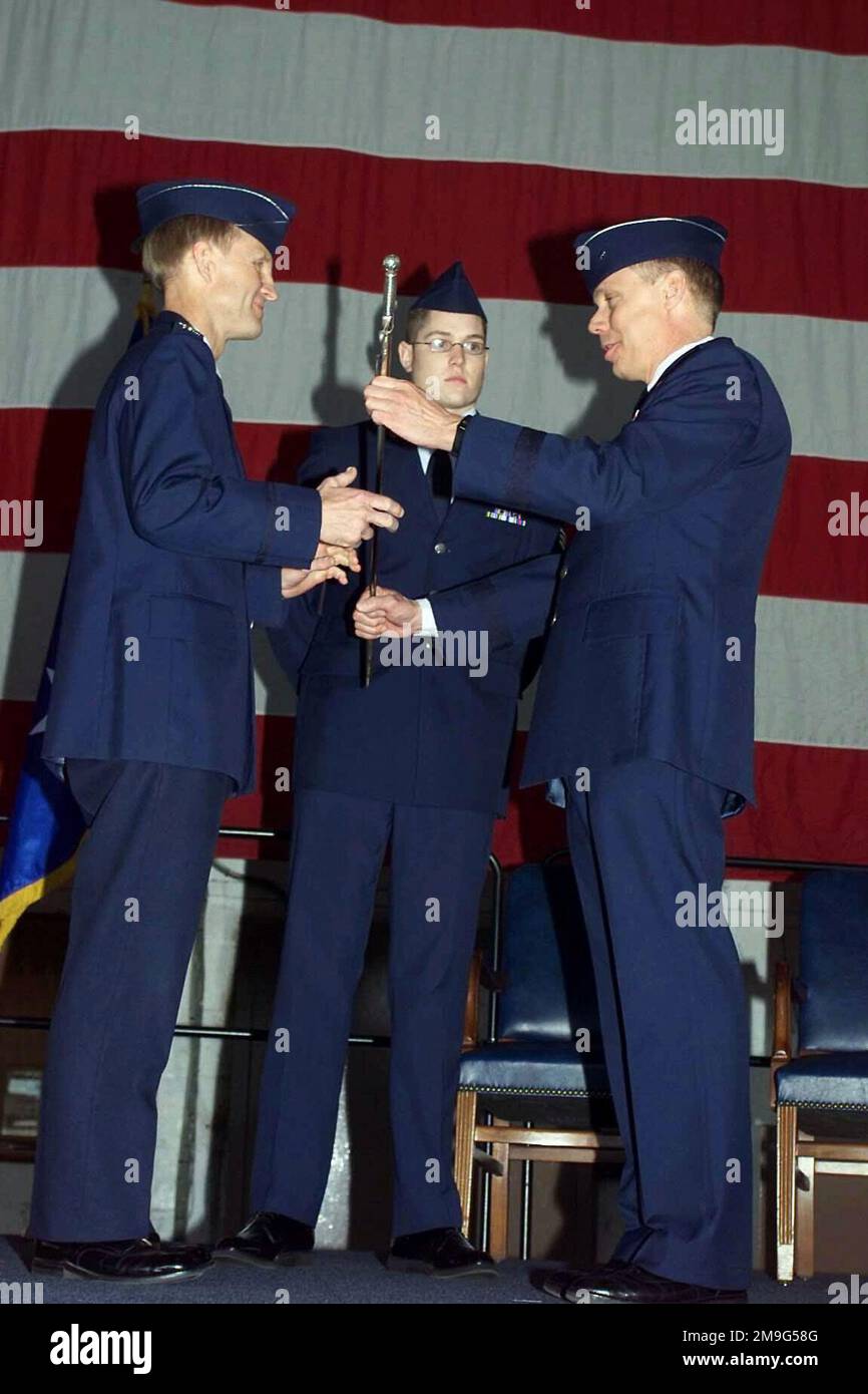 Outgoing commander US Air Force Brigadier General Donald J. Hoffman ...