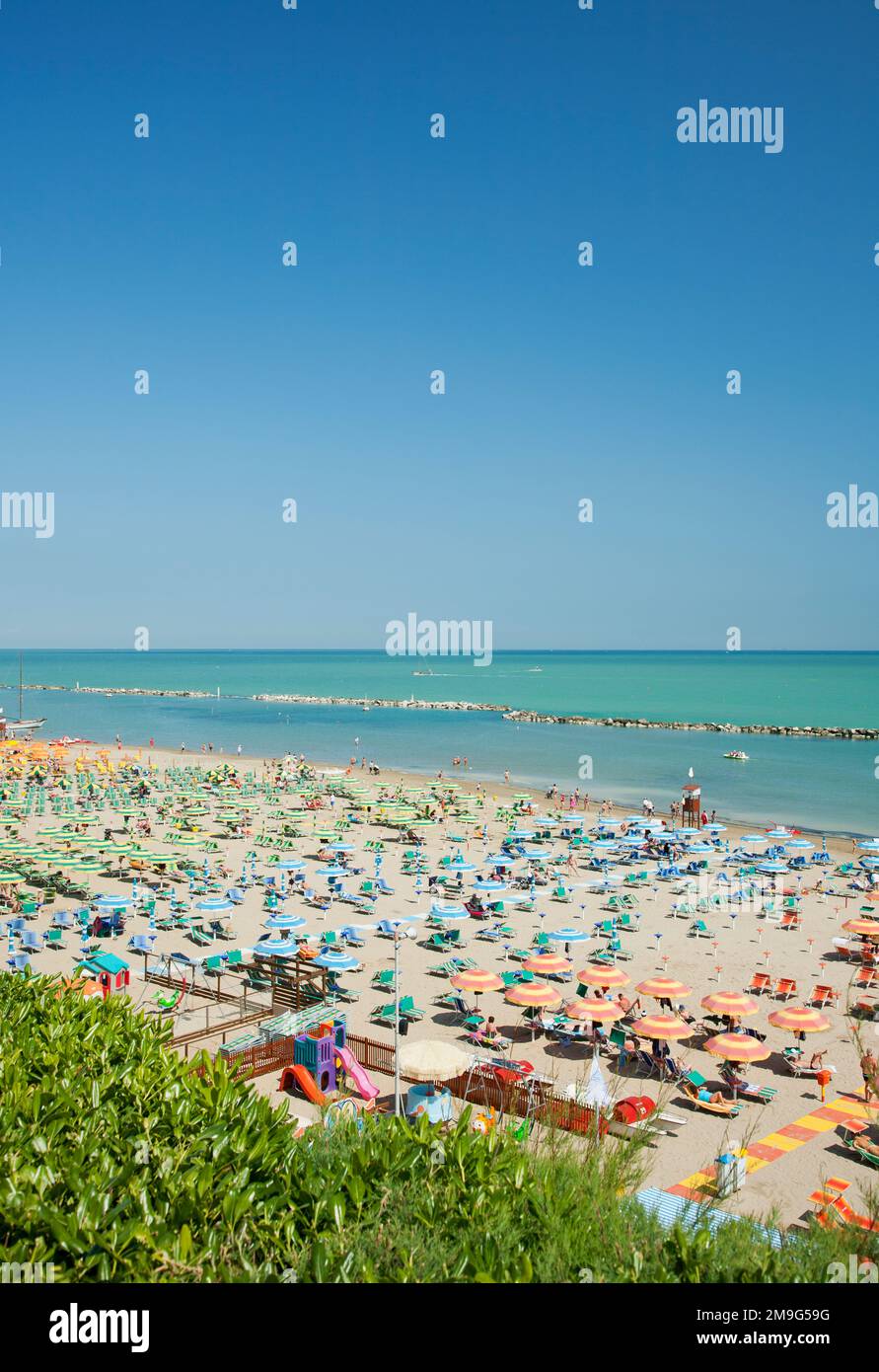 Gabbice Mare Beach, Gabbice Mare, Italy, Europe Stock Photo - Alamy