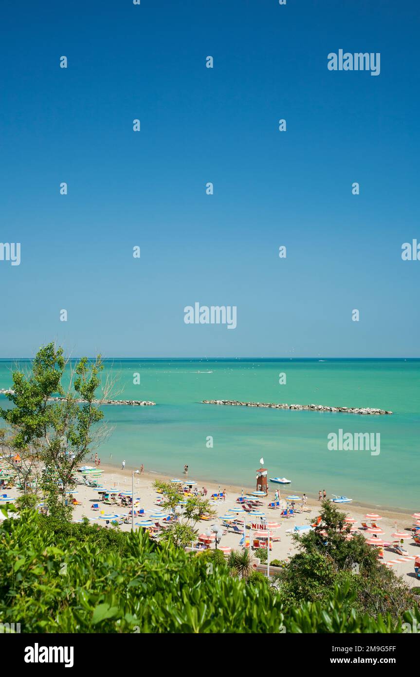 Gabbice Mare Beach, Gabbice Mare, Italy, Europe Stock Photo - Alamy