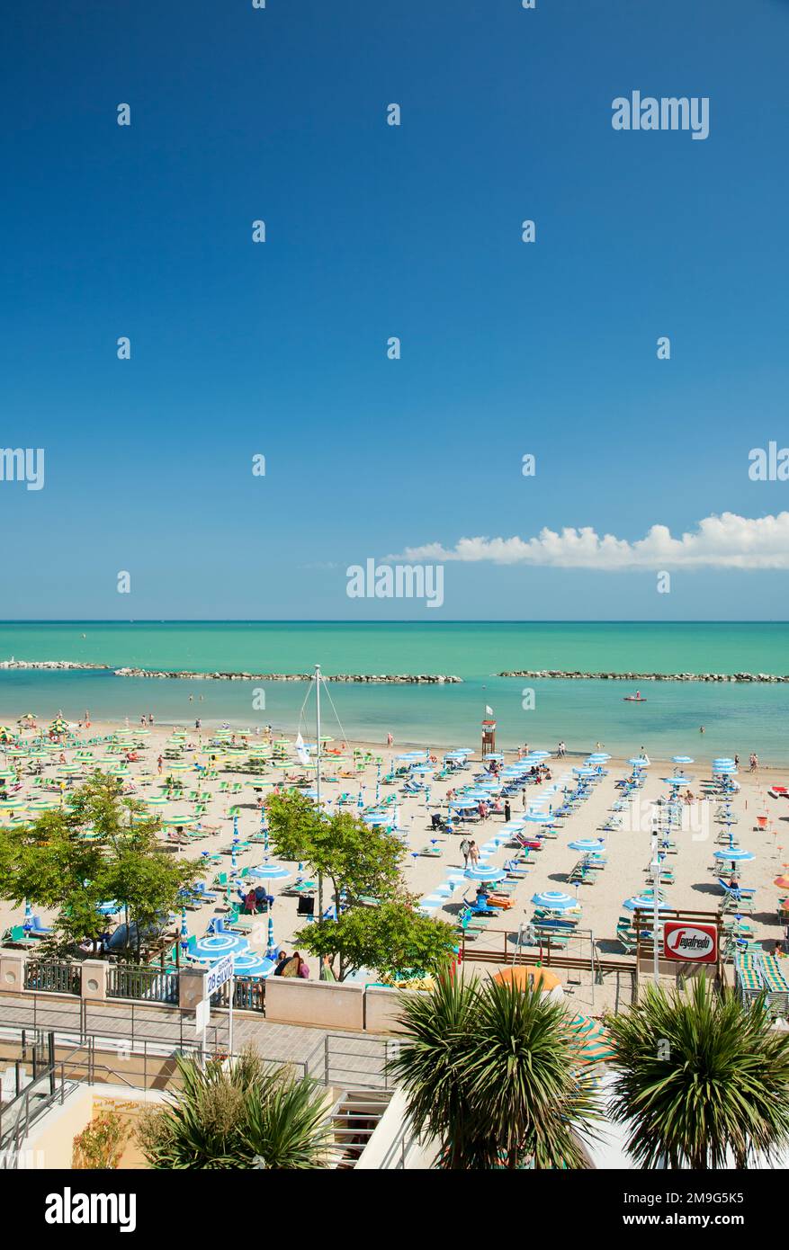 Gabbice Mare Beach, Gabbice Mare, Italy, Europe Stock Photo - Alamy