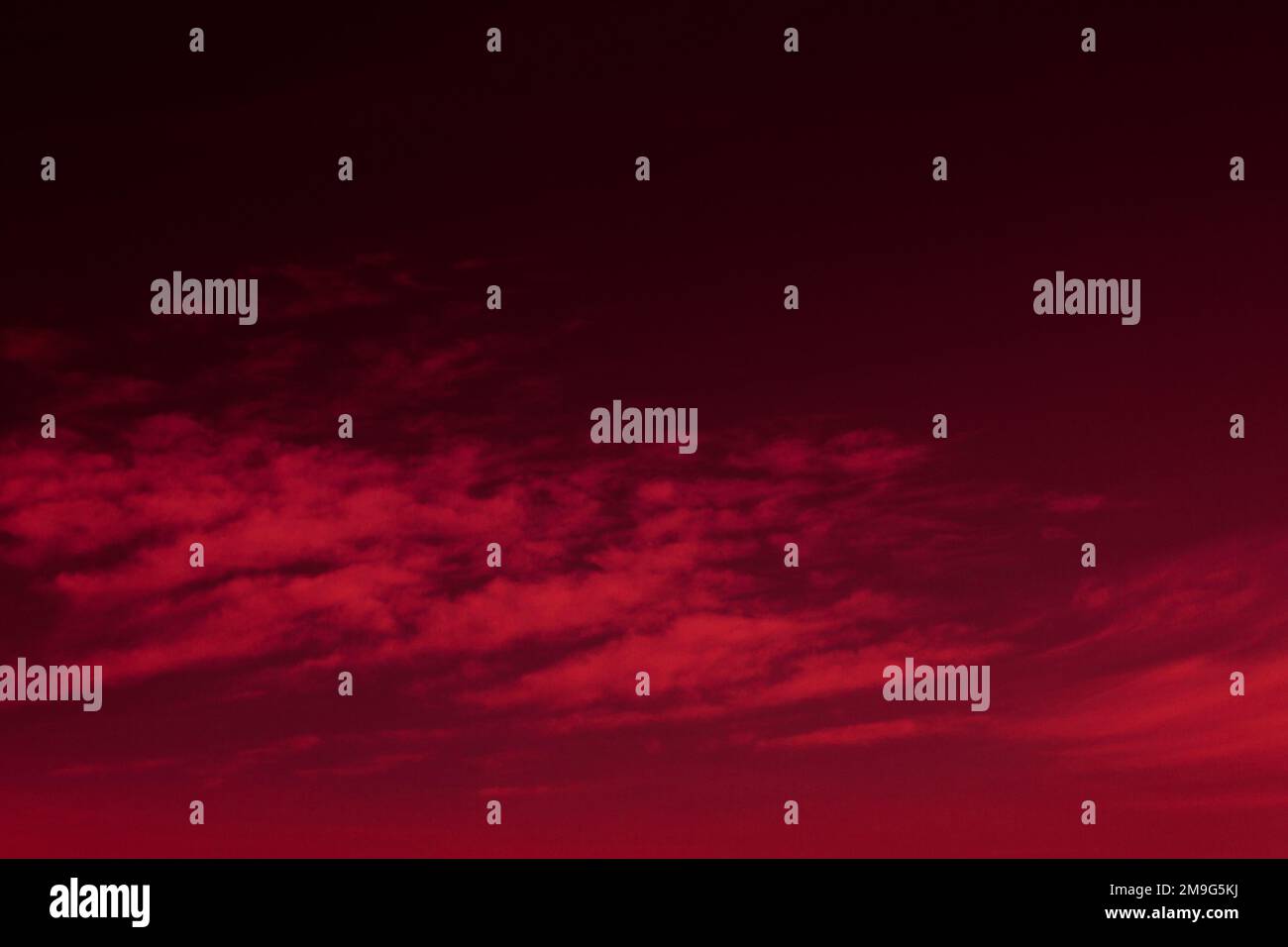 Fiery red sky. Blood clouds. Horror. Background, banner. Horror ...