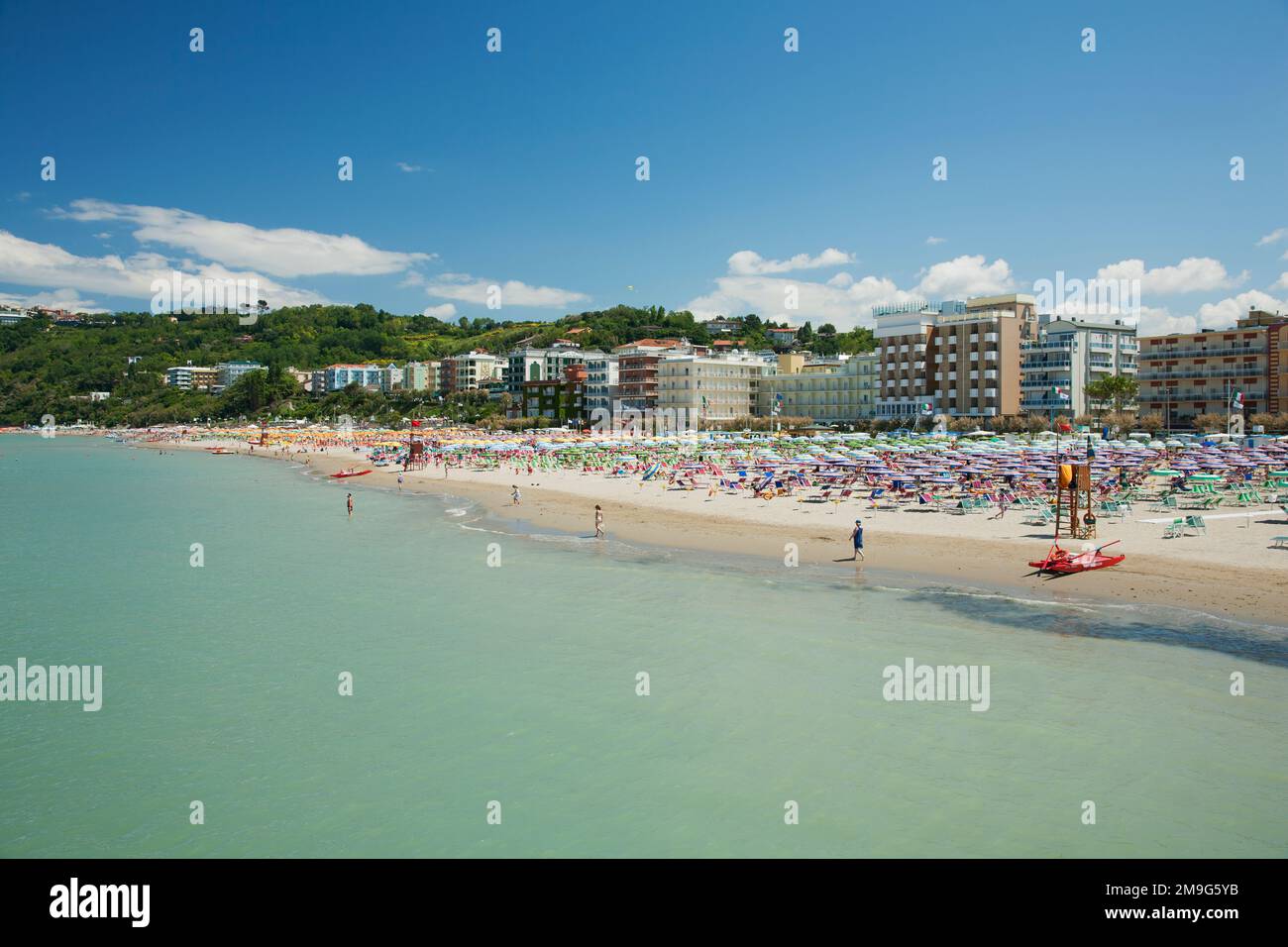 Gabbice Mare Beach, Gabbice Mare, Italy, Europe Stock Photo - Alamy