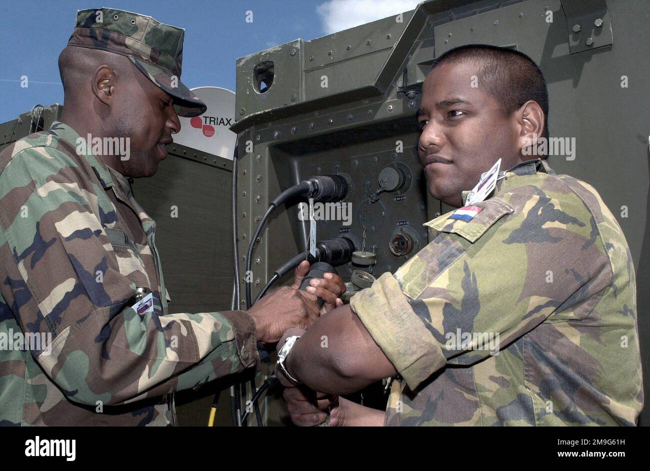 US Marine Corps GUNNERY Sergeant Kenneth Moore (left) and Corporal ...