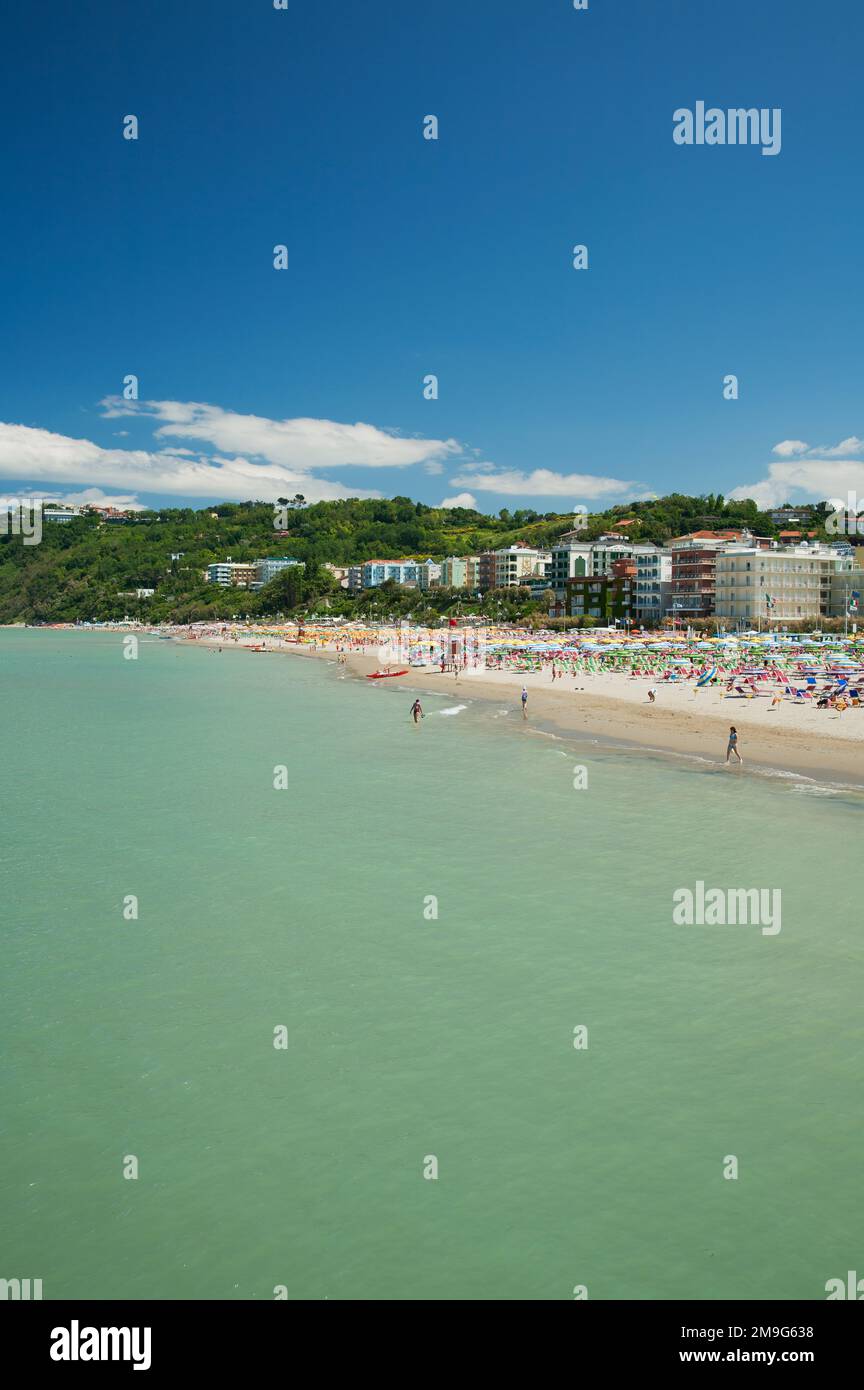 Gabbice Mare Beach, Gabbice Mare, Italy, Europe Stock Photo - Alamy