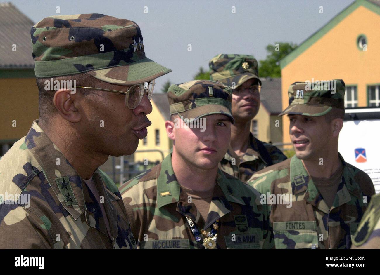 US Army Major General William Russ (left), commander of Army Signal ...