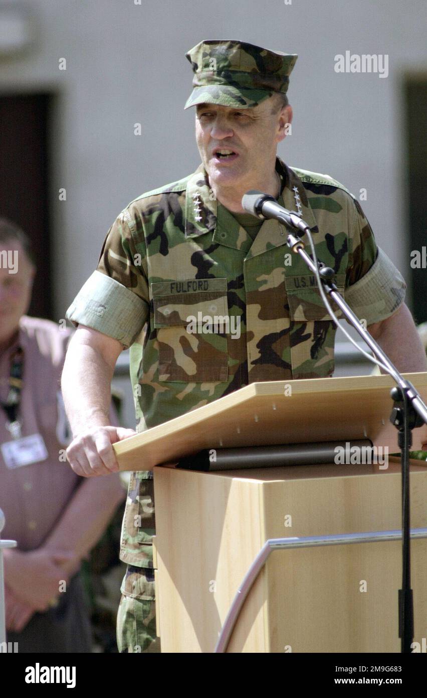 US Marine Corps General Carlton W. Fulford, US Marine Corps, Deputy ...