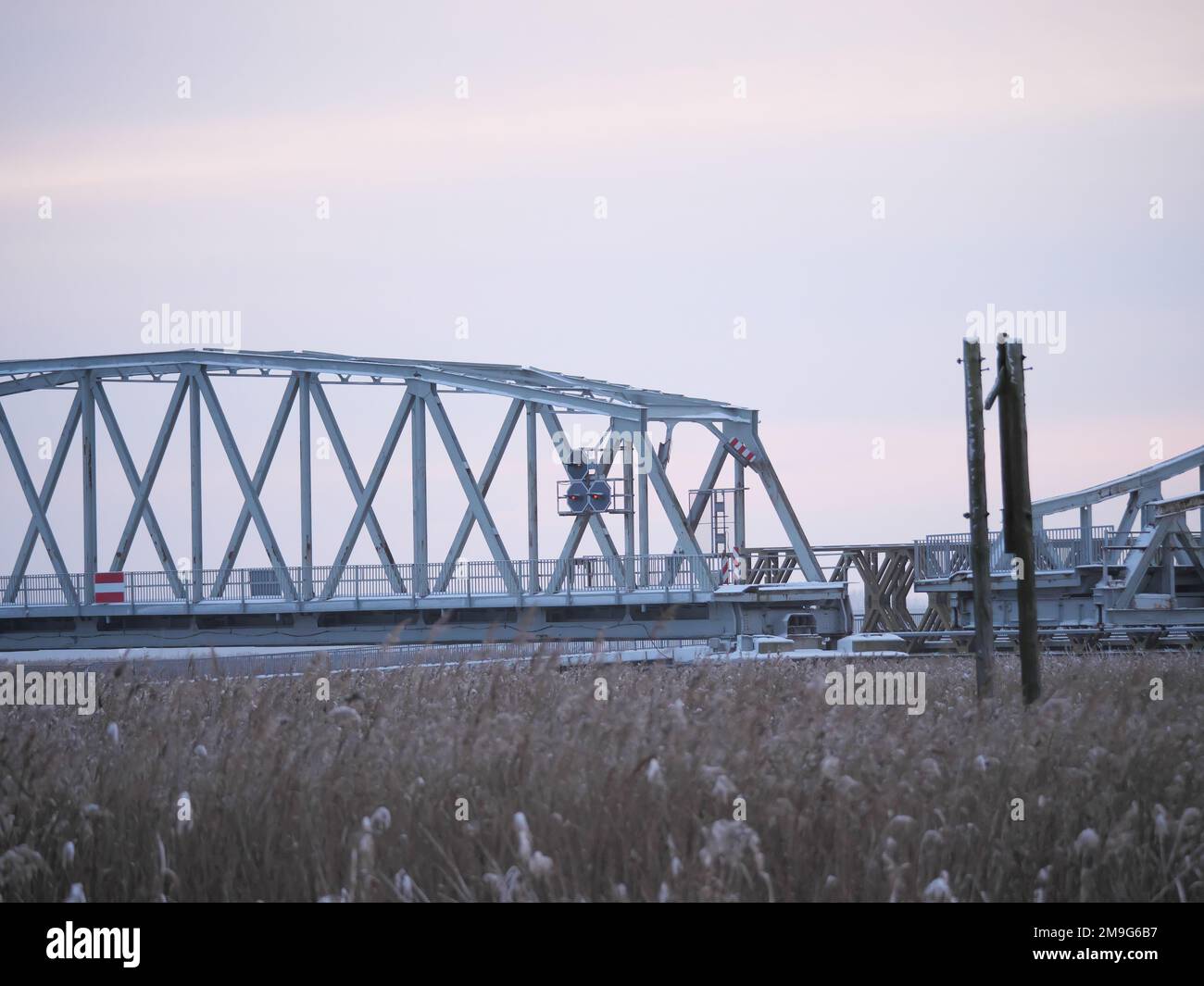 The Meiningen Bridge from Barth to Zingst in Mecklenburg-Western ...
