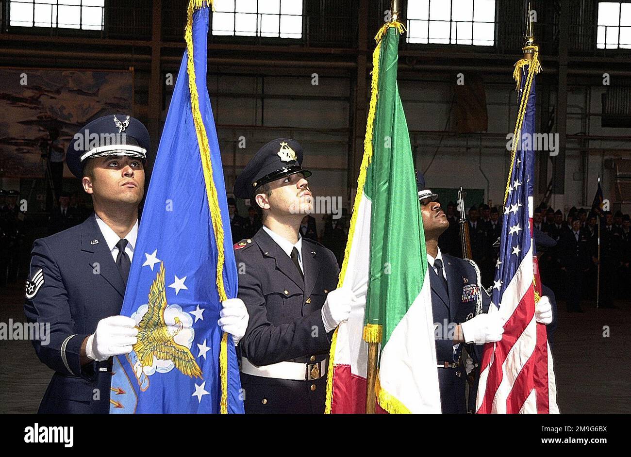 Posting of the colors during the 31st Fighter Wing Change of command at ...