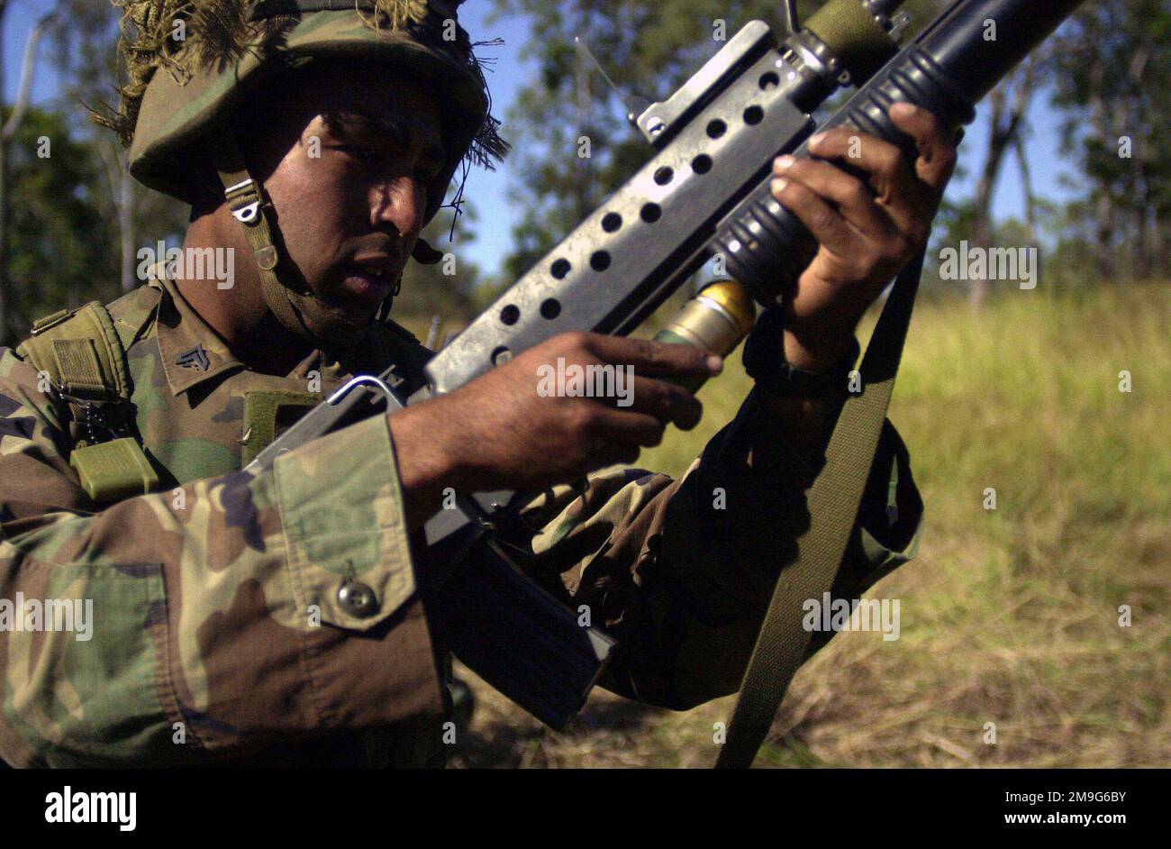 Corporal Jason Desautels, USMC, from India Company, 3rd Battalion, 3rd ...