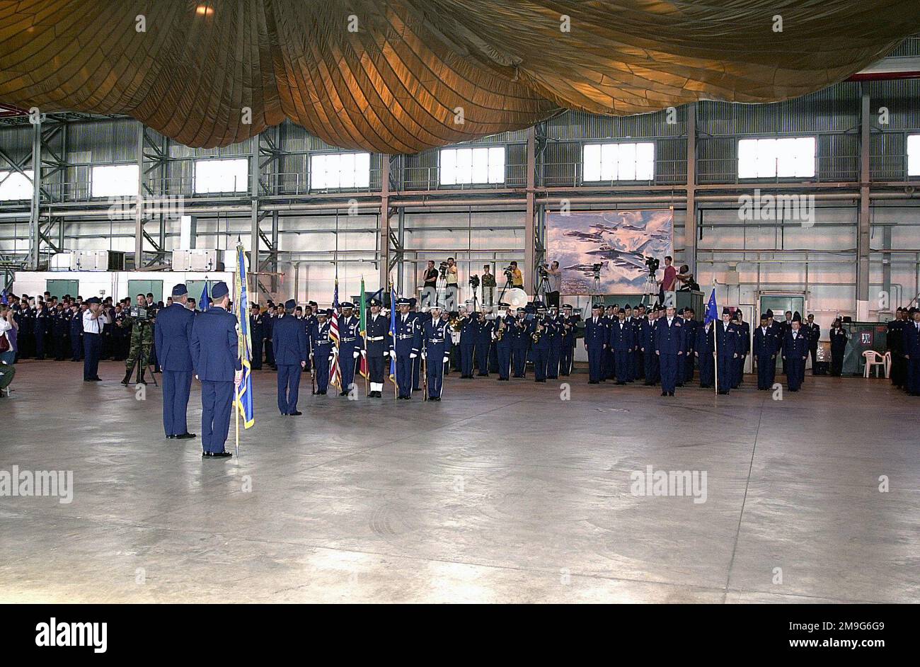 Formation of the troops for the 31st Fighter Wing change of command at ...
