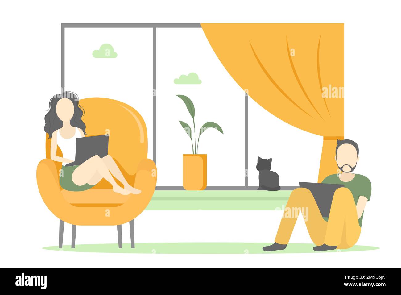 Freelancing working Cut Out Stock Images & Pictures - Alamy