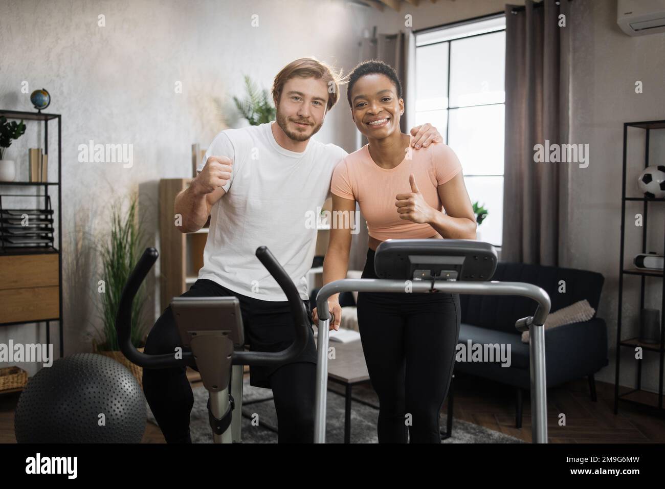 African american bike cardio cyclist hi-res stock photography and ...