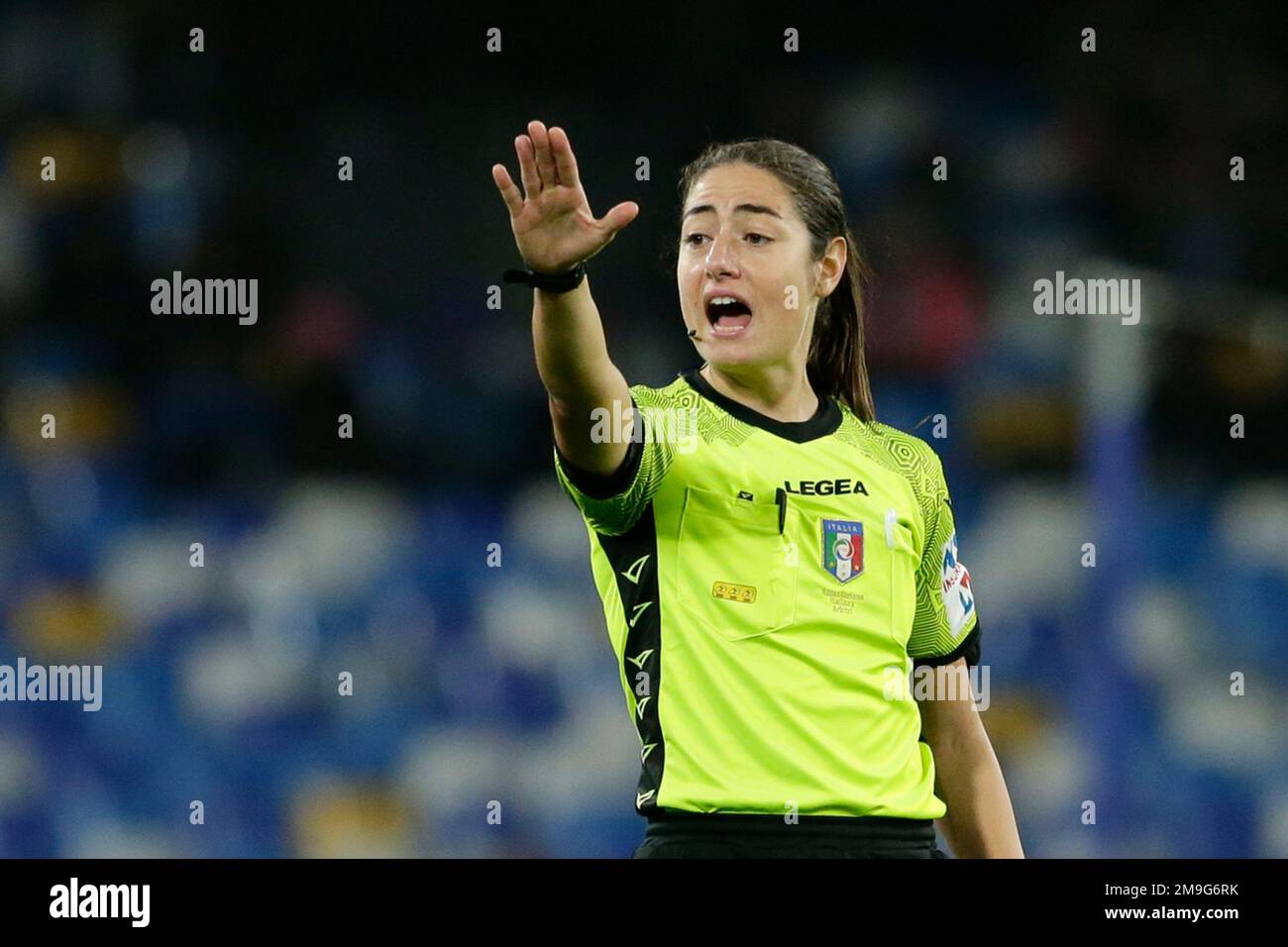 Italian referee Maria Sole Ferreri Caputi during the Italy cup football ...