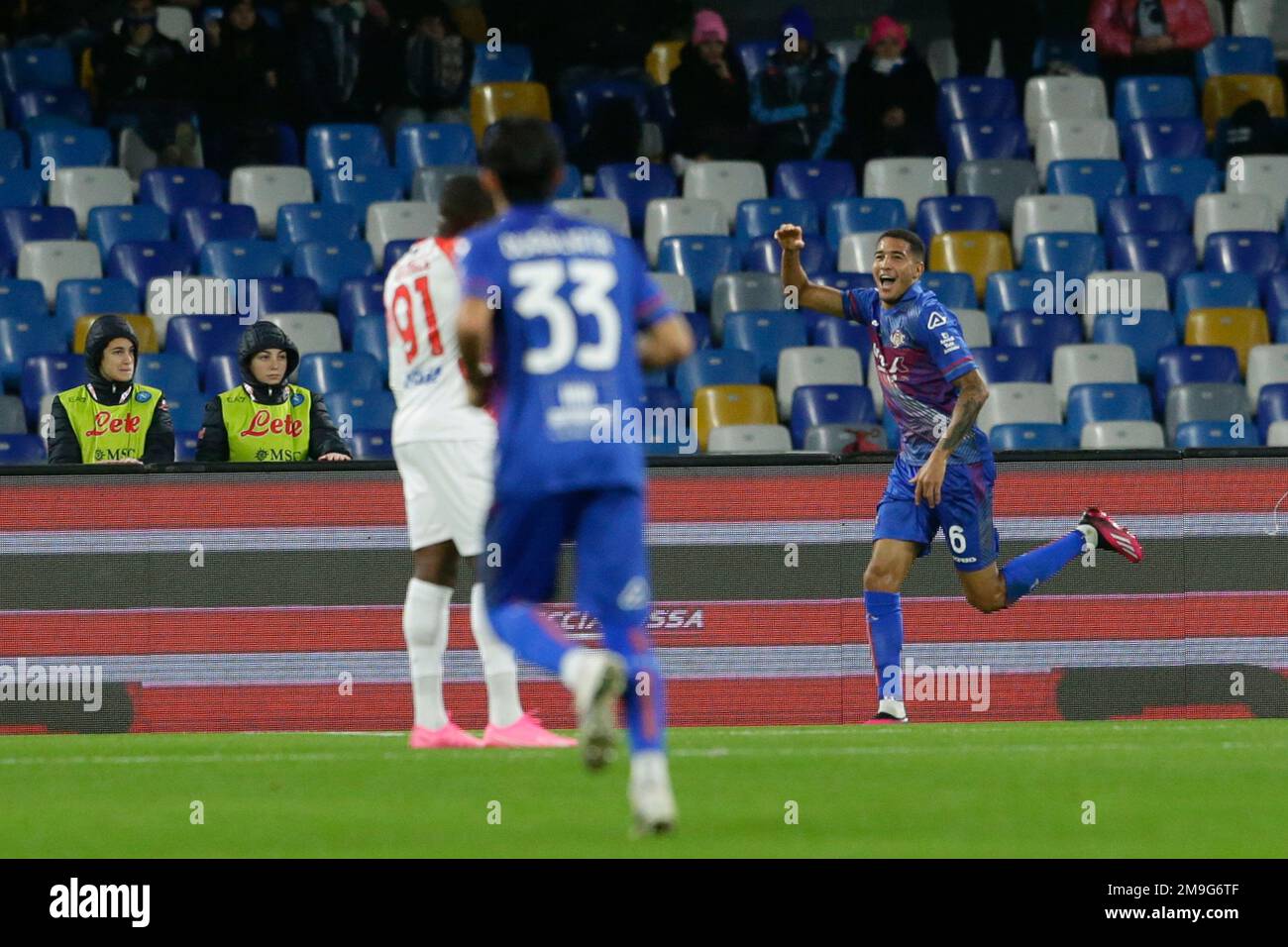 CremoneseÕs Swiss midfielder Charles Pickel celebrates after scoring a ...