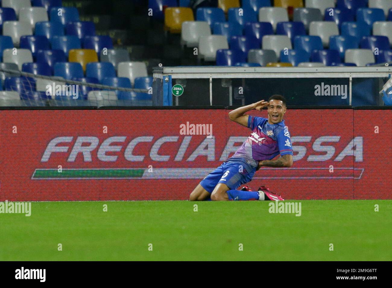 CremoneseÕs Swiss midfielder Charles Pickel celebrates after scoring a ...