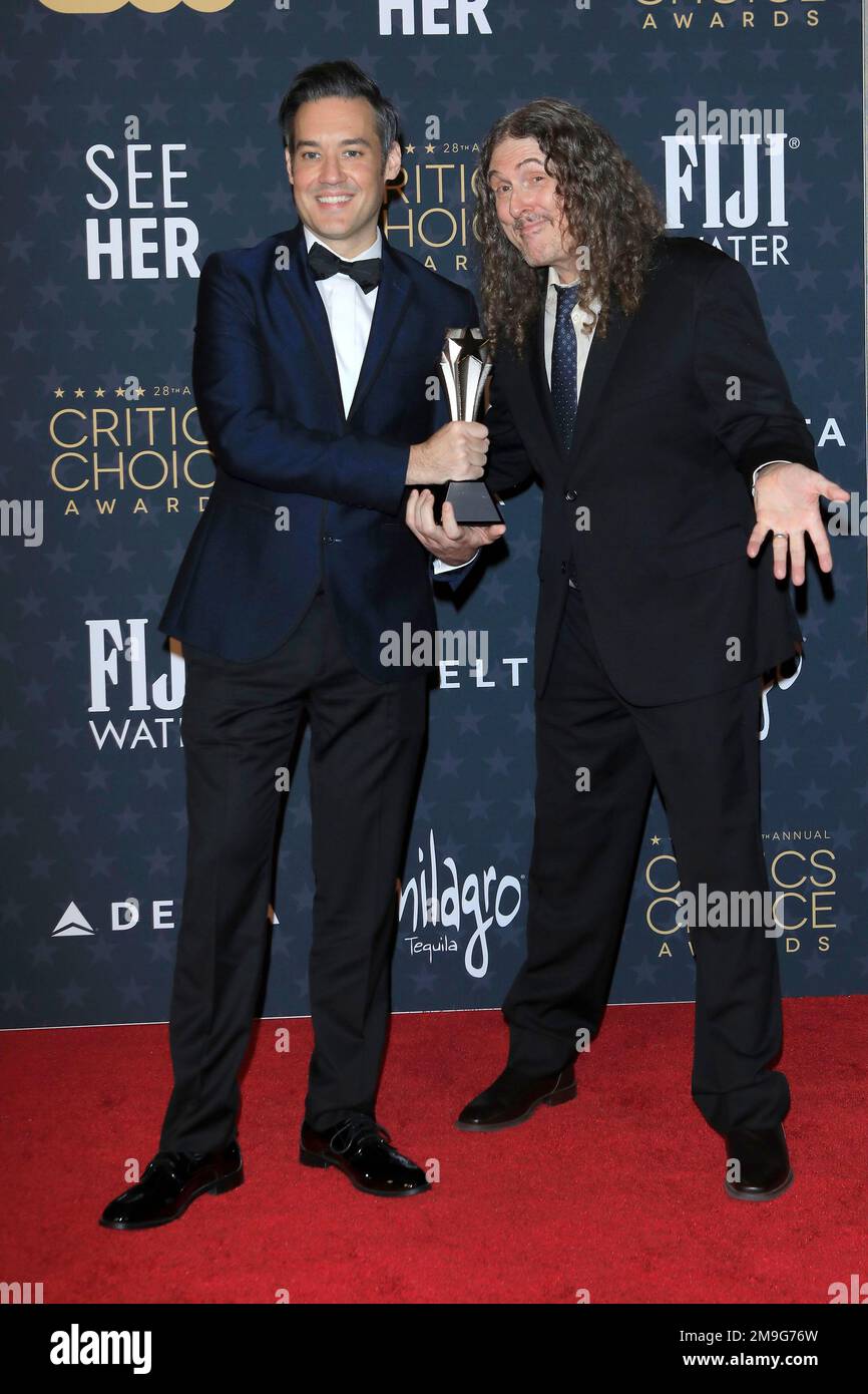 LOS ANGELES - JAN 15: Eric Appel, Weird Al Yankovic at 2023 Critics ...