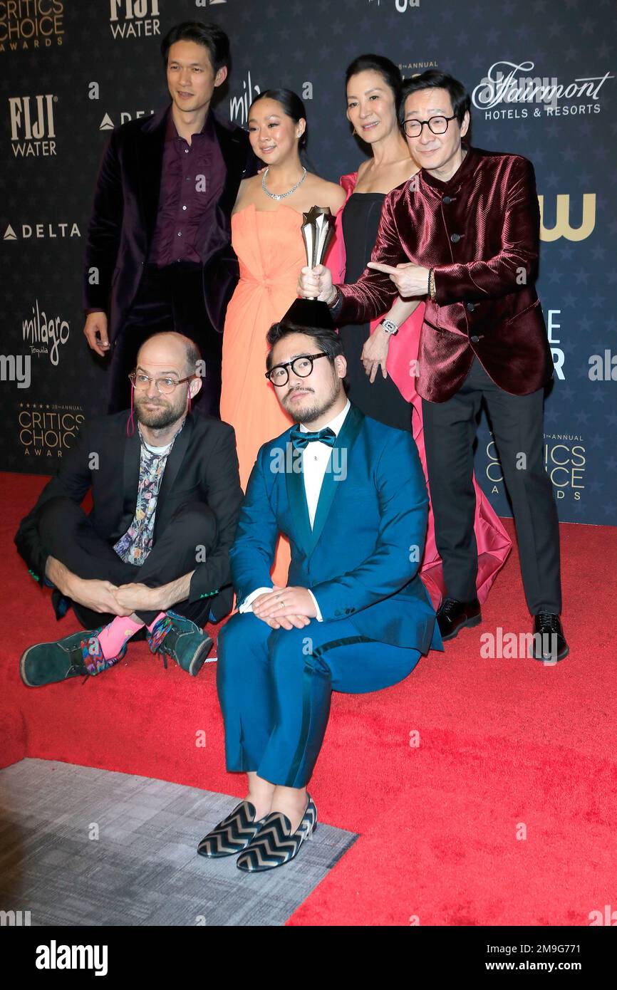 LOS ANGELES - JAN 15: Harry Shum Jr., Stephanie Hsu Michelle Yeoh, Ke ...