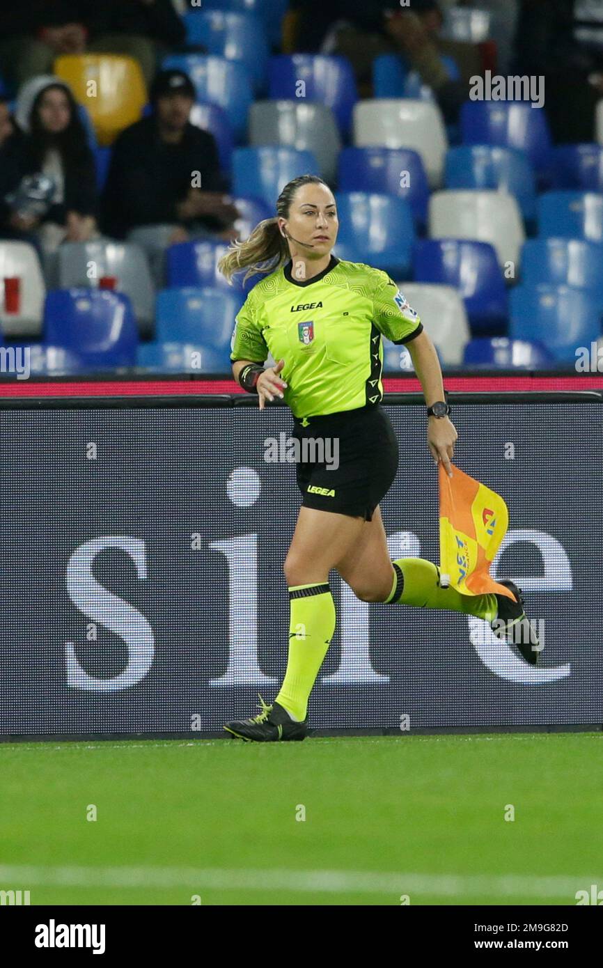 Italian referee francesca di monte during the Italy cup football match ...