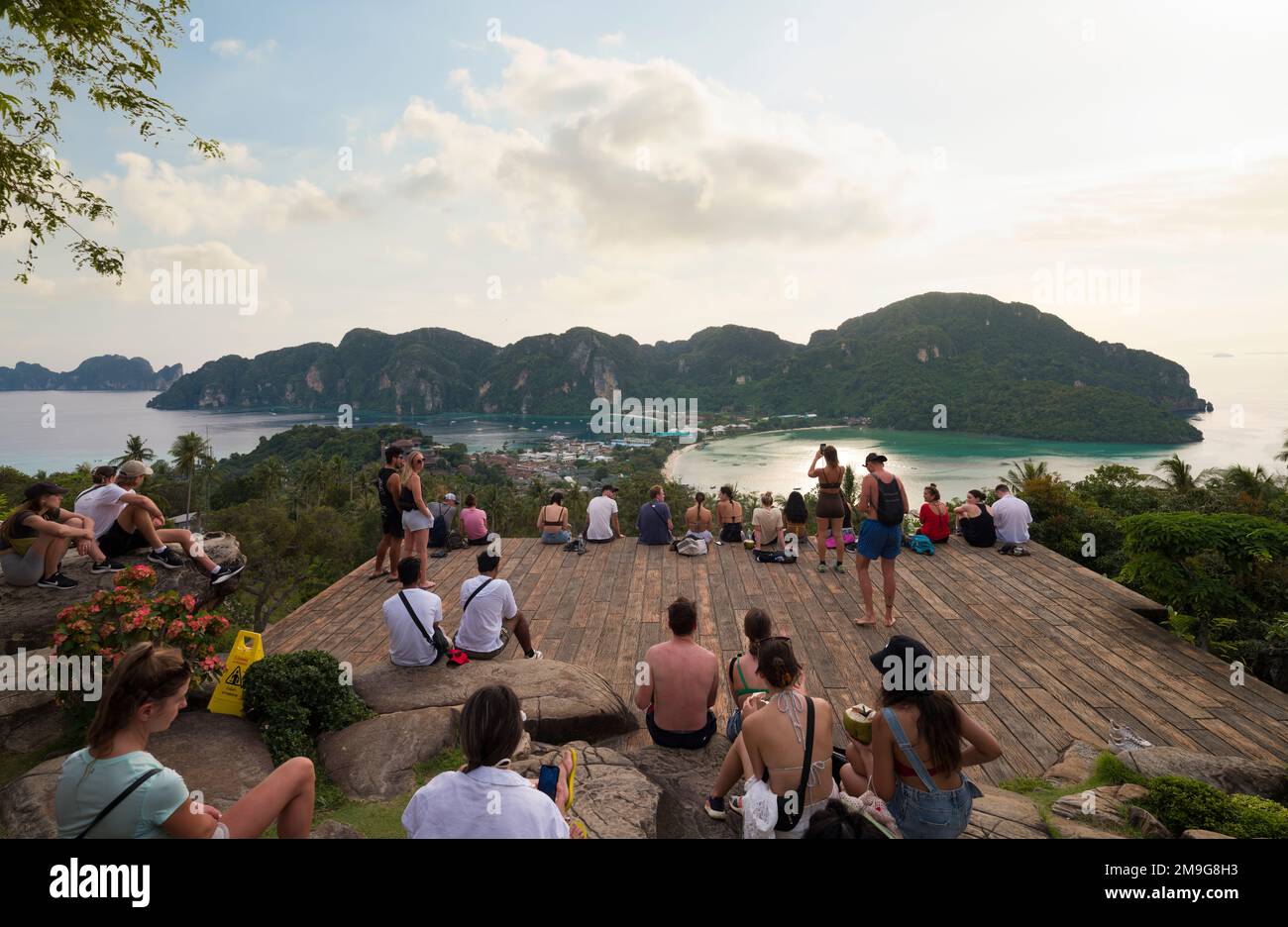 Phi Phi Island, Krabi, Thailand. December 3, 2022. Famous sunset viewing spot on Phi Phi island ...