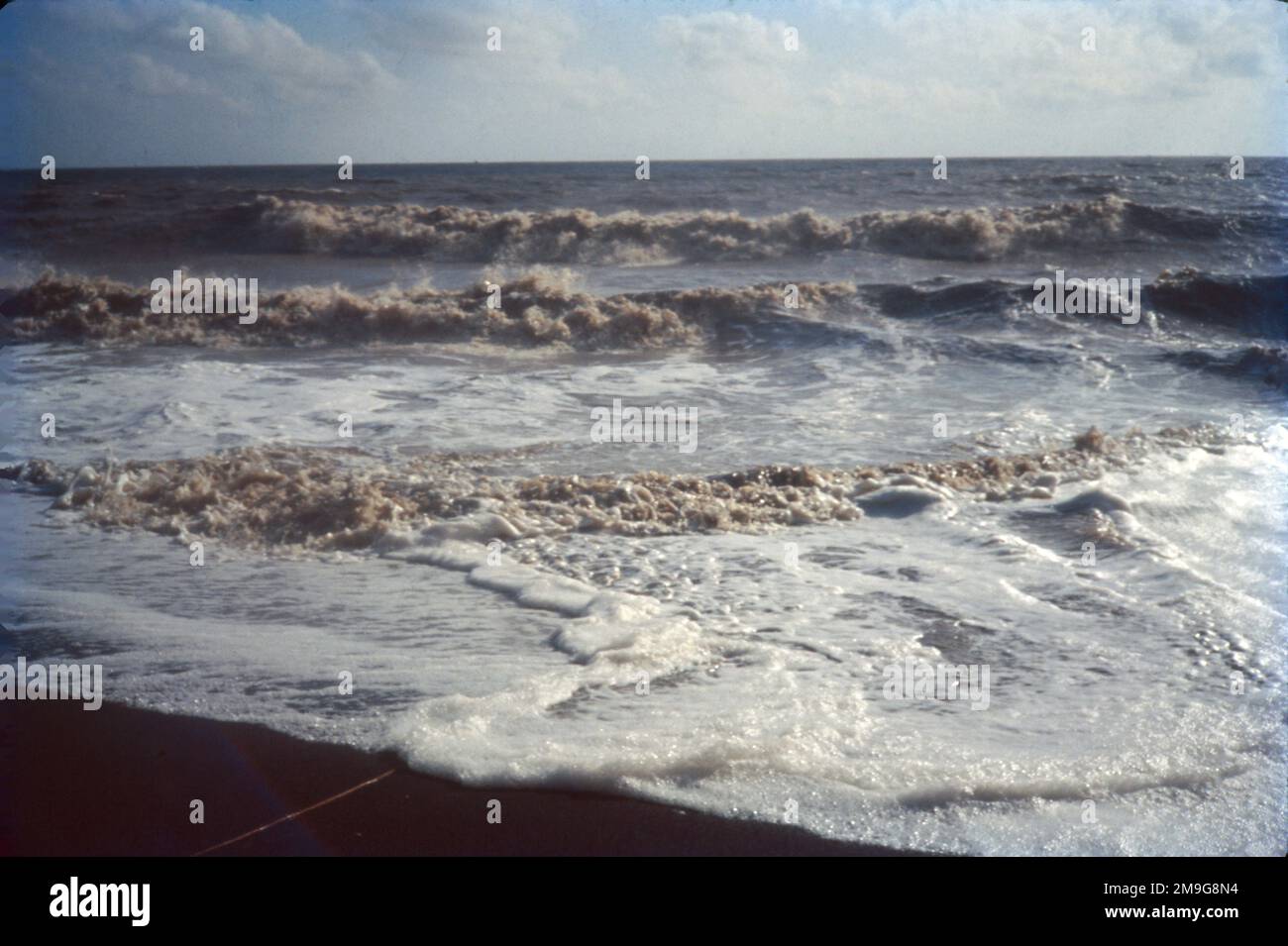 Waves occur when the force of the wind blows over surface water ...