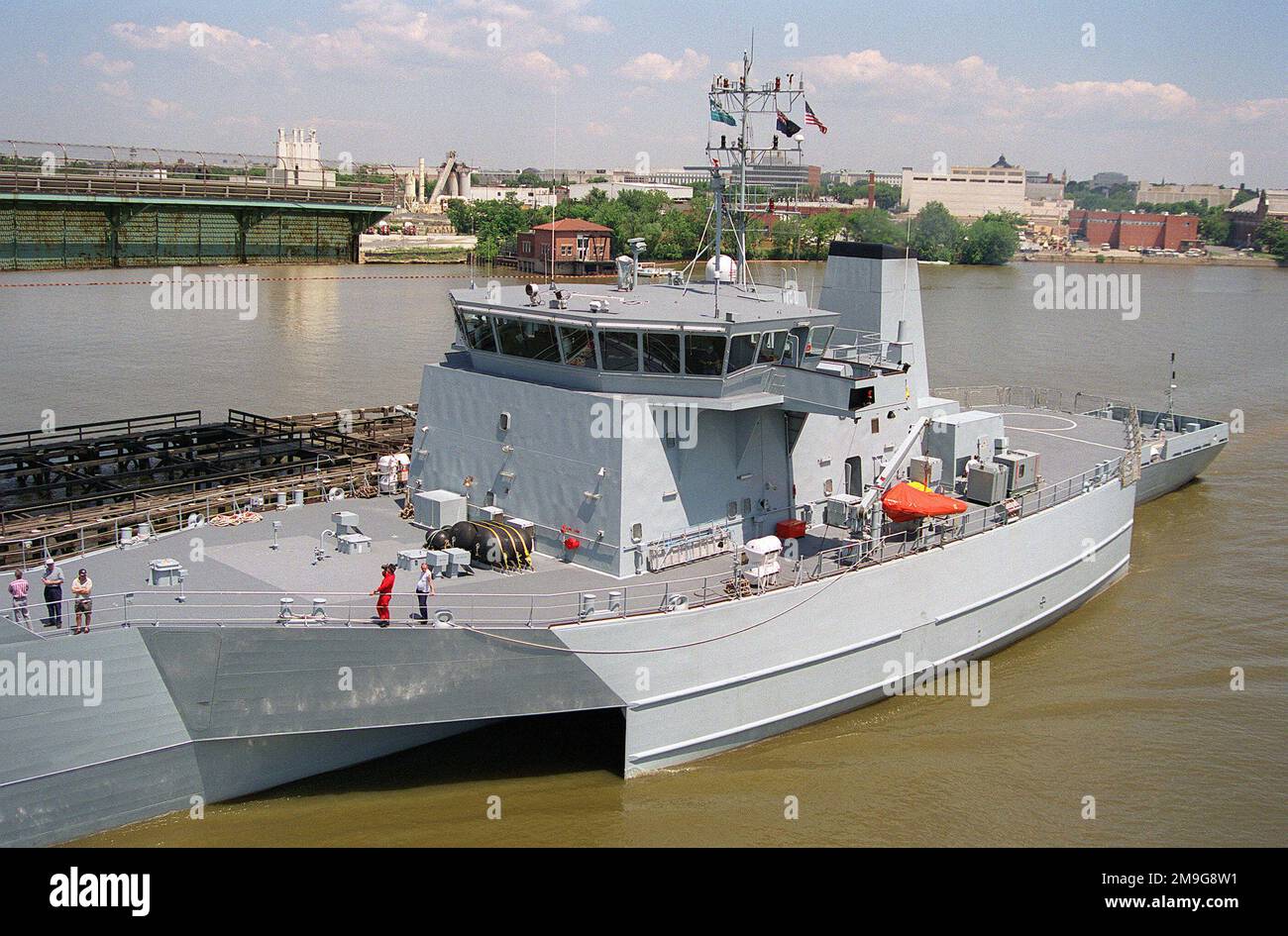 Port side view of the United Kingdom research vessel RV TRITON passing ...