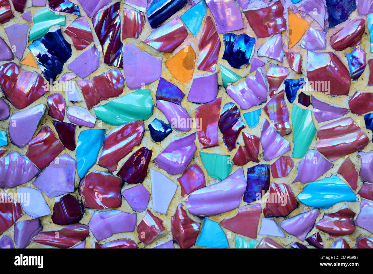 Tile wall of variation colors of artifact Stock Photo - Alamy
