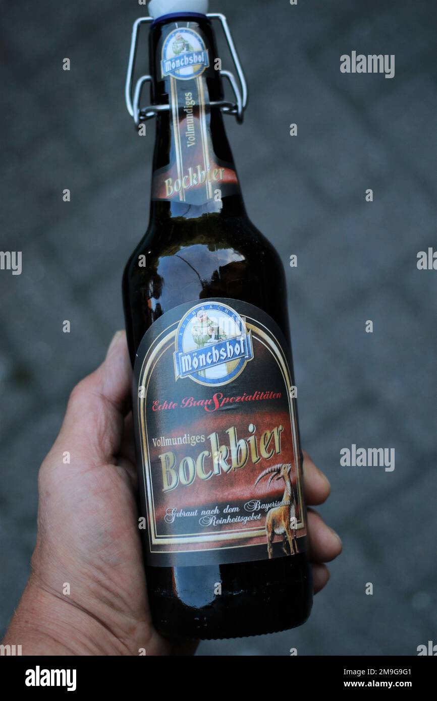 brewed in the moenchshofbrauerei kulmbach in bavariait is a strong beer ...