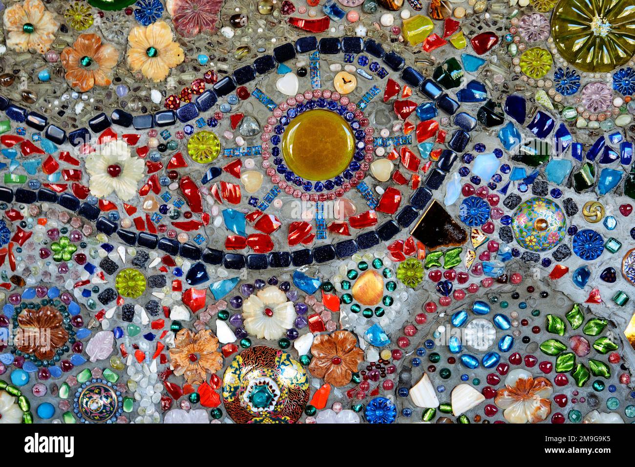 Tile wall of variation colors of artifact Stock Photo - Alamy