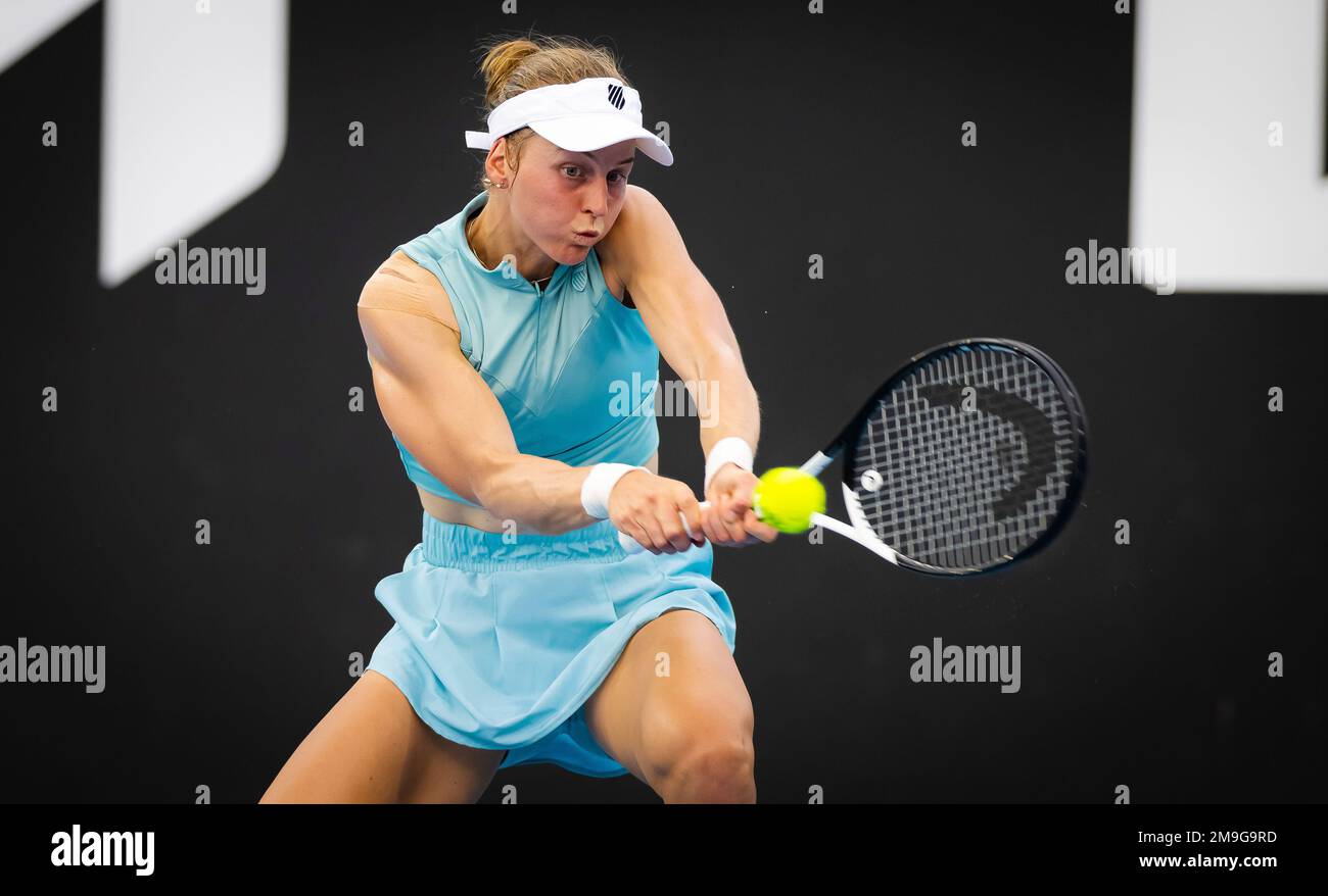 Liudmila Samsonova of Russia in action against Jasmine Paolini of Italy ...