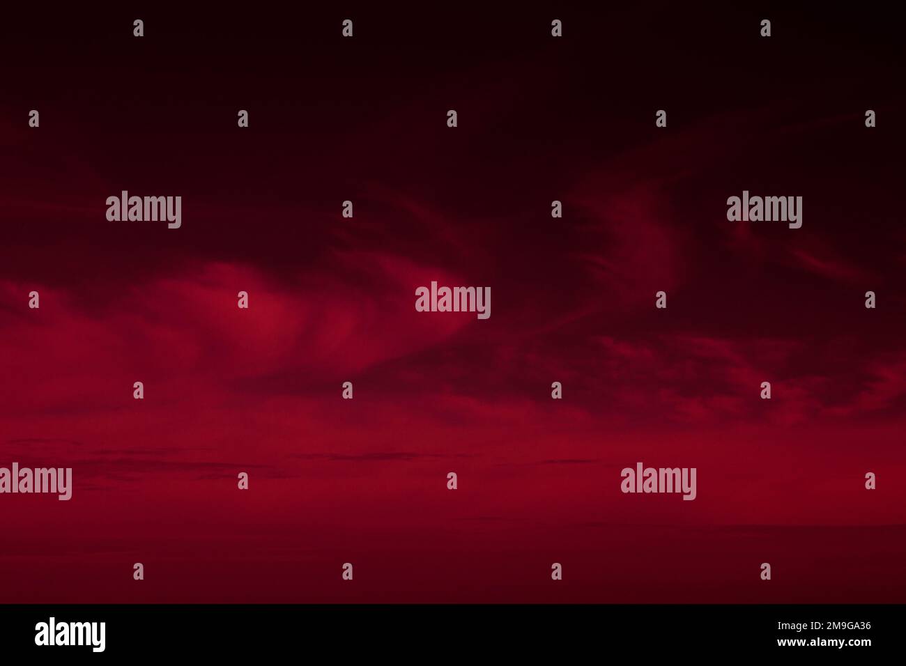 Fiery red sky. Blood clouds. Horror. Background, banner. Horror ...