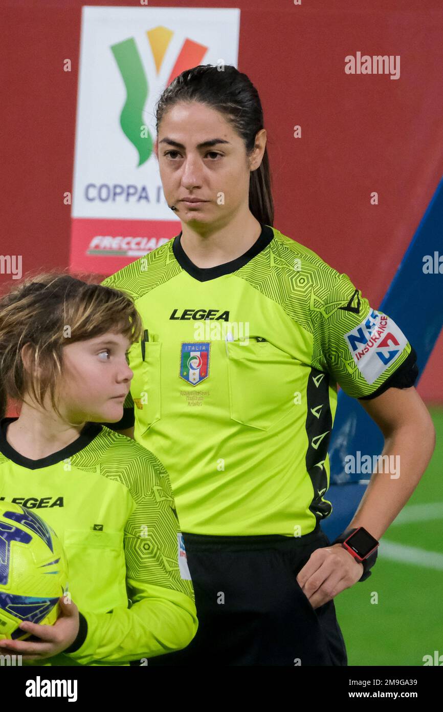 Italian referee Maria Sole Ferreri Caputi during the Italy cup football ...