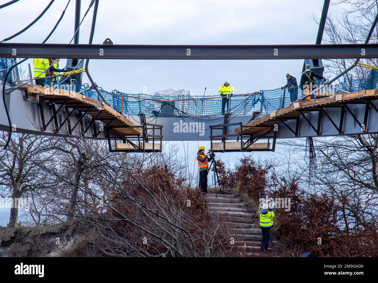 Sassnitz, Germany. 18th Jan, 2023. The new skywalk above the chalk ...
