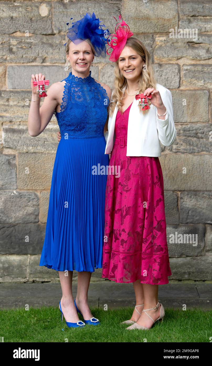 Victoria Drummond (left) and Mili Smith after being made Members of the ...