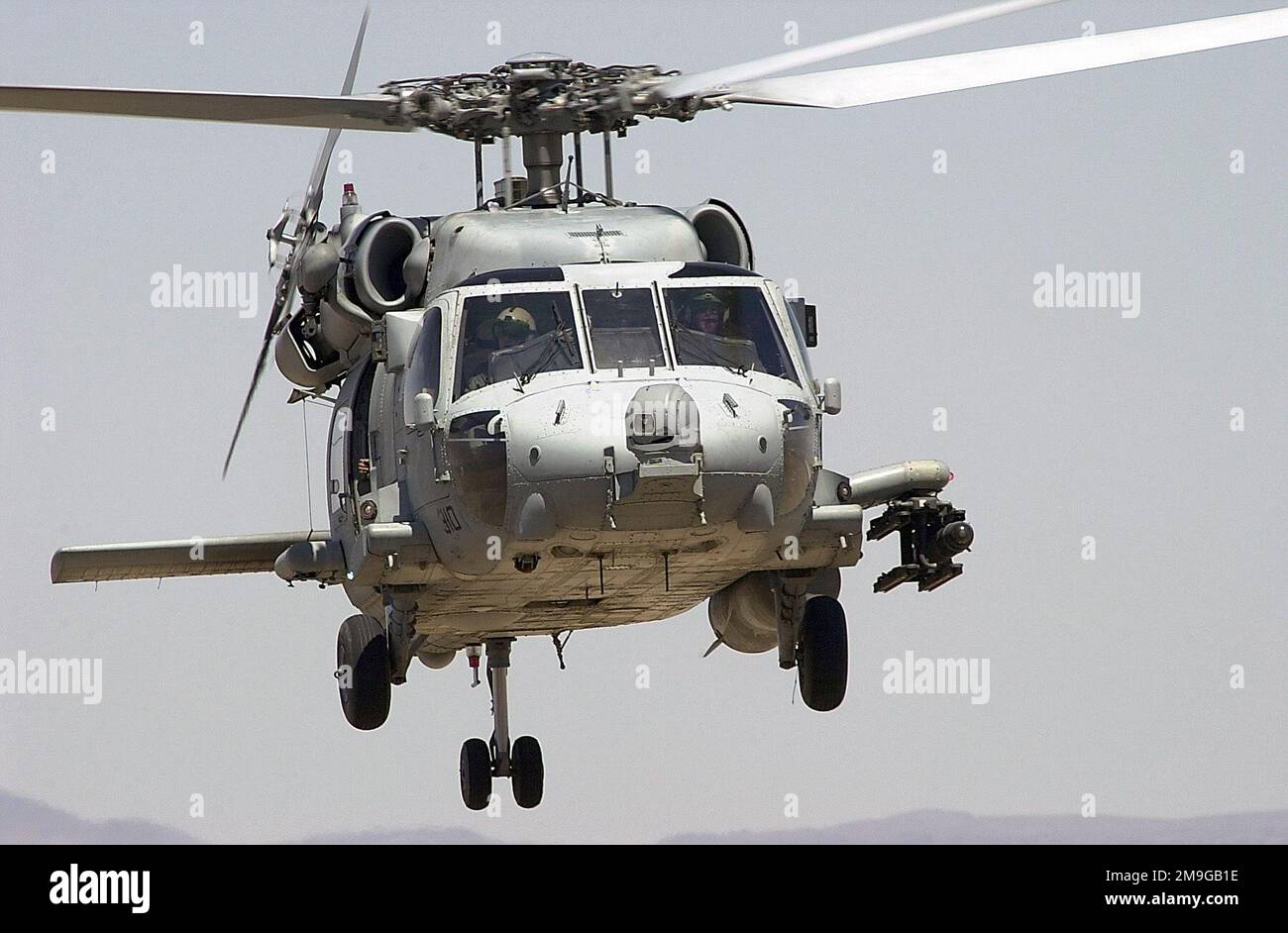 An HH-60H Seahawk helicopter heads back to home station after ...