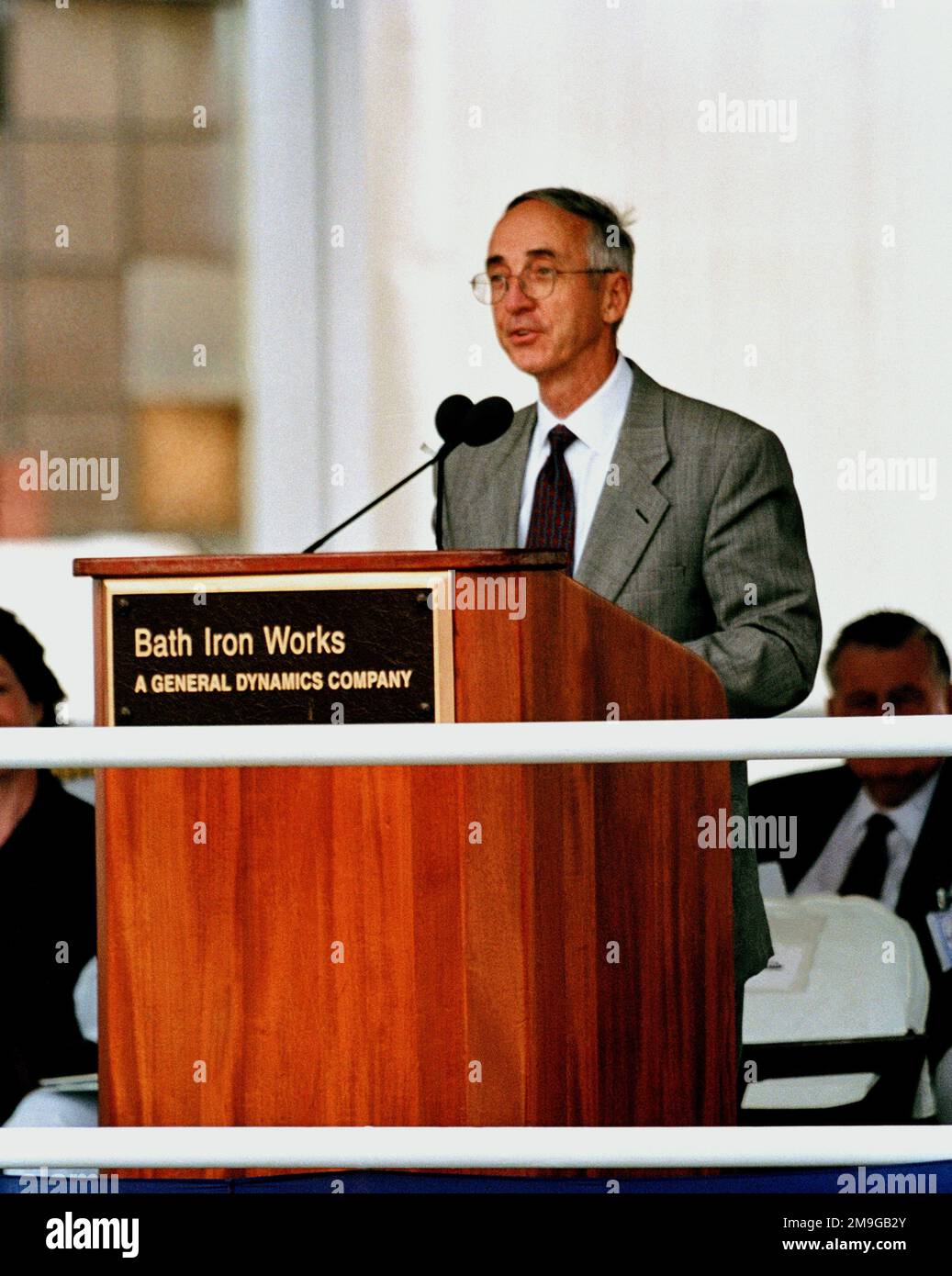 The Honorable Gordon R. England, Secretary of the Navy, addresses the ...