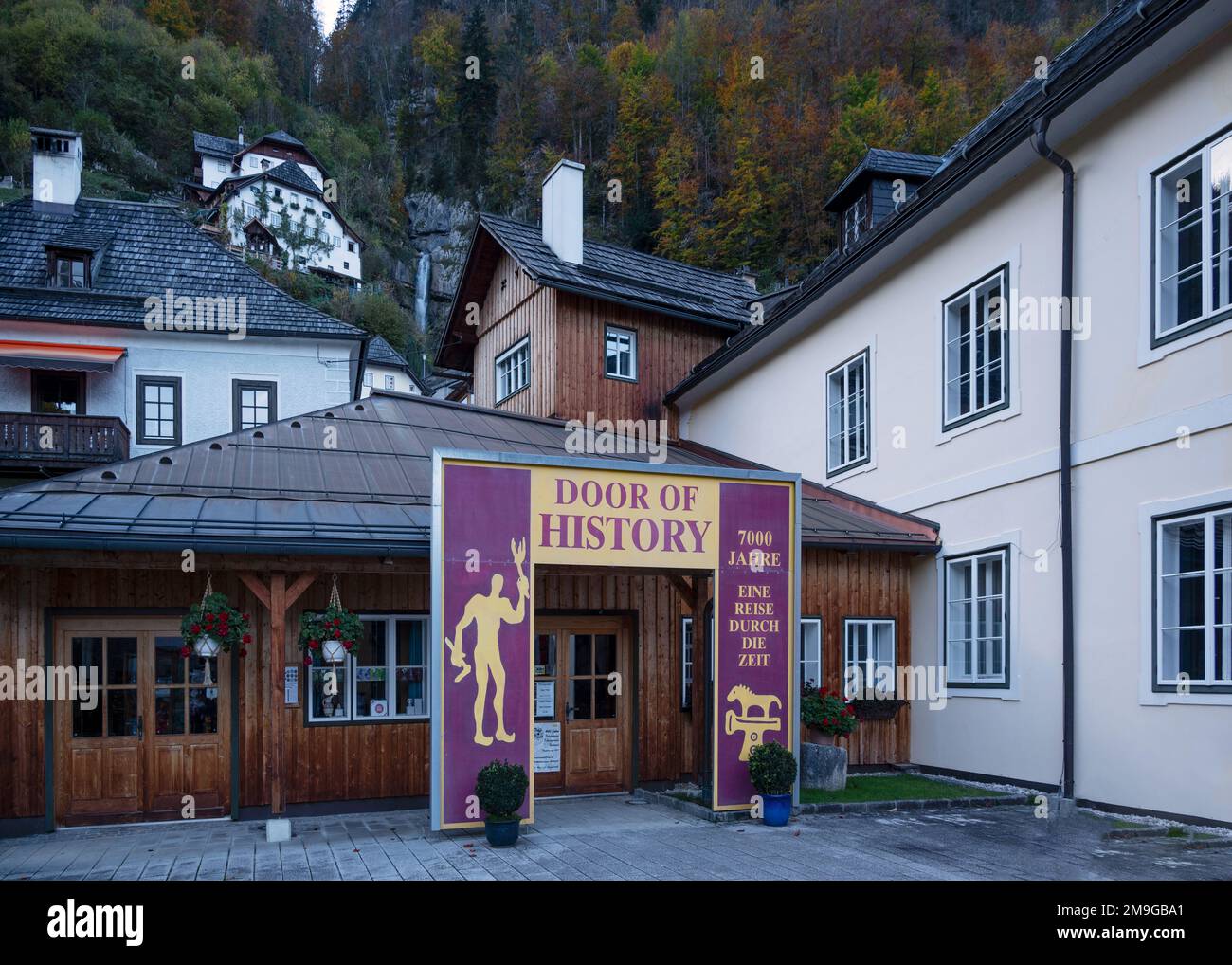 View of the Hallstatt Museum that has an unrivaled collection of ...