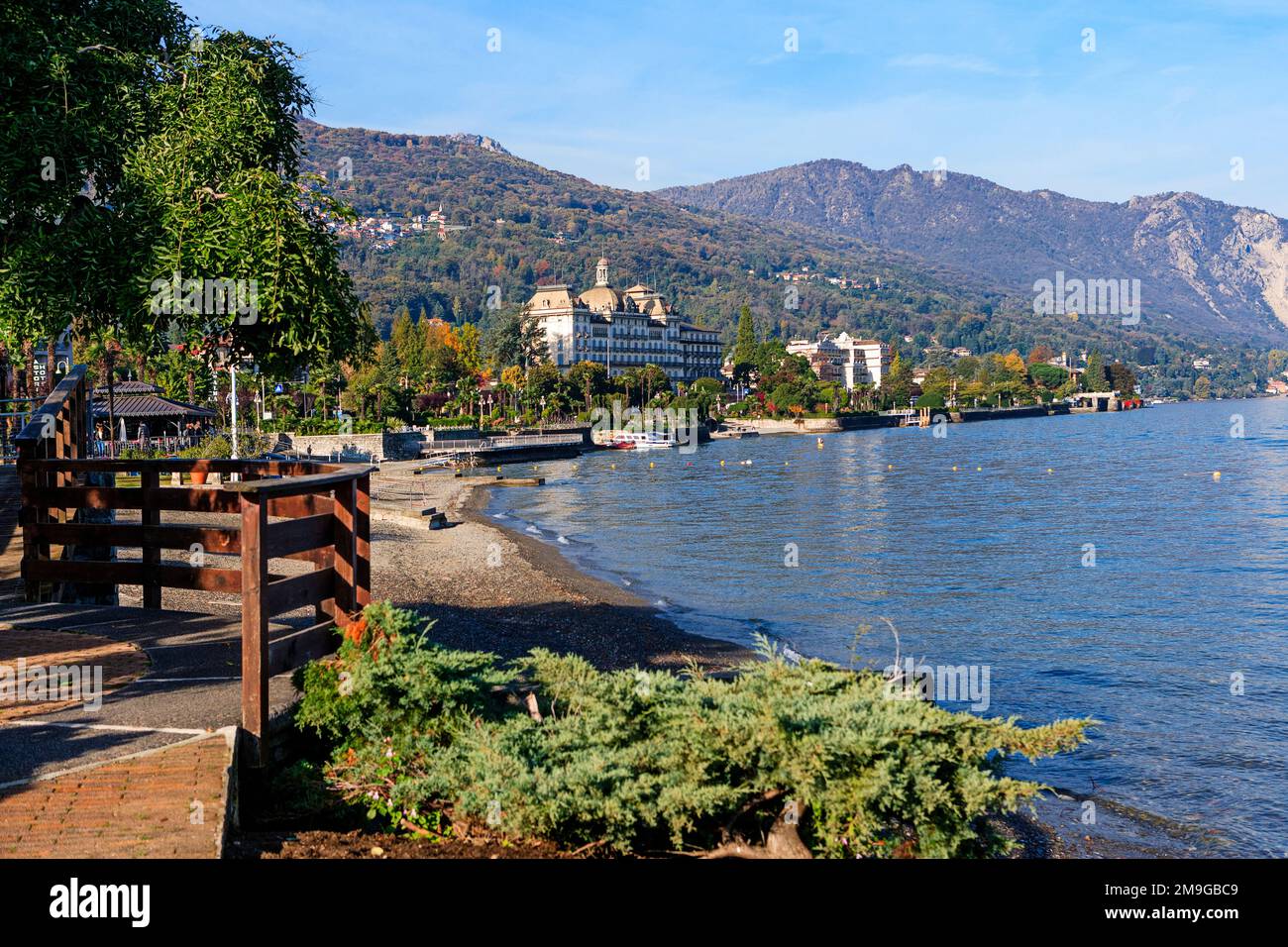Scenic view of lake, Stresa, Italy Stock Photo - Alamy