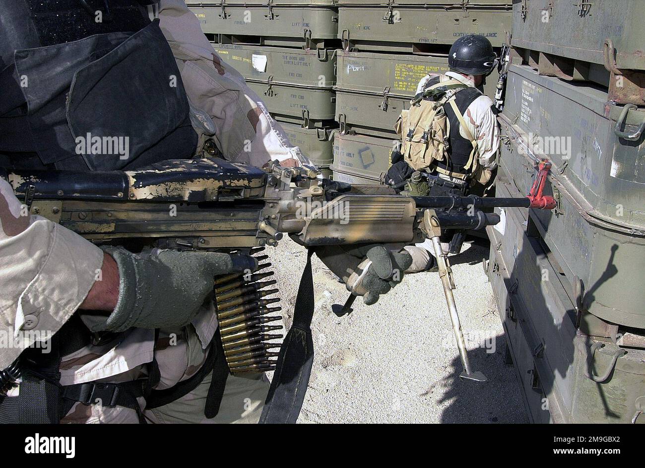 With M249 Squad Automatic Weapon (SAW) ready, rescue forces challenge a ...