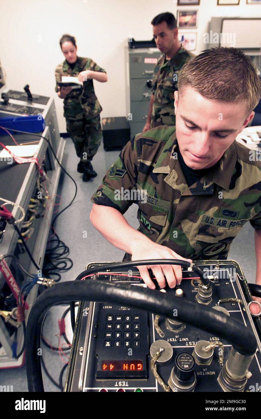 AIRMAN First Class (A1C) William Massey, foreground, Weapons Load Crew ...