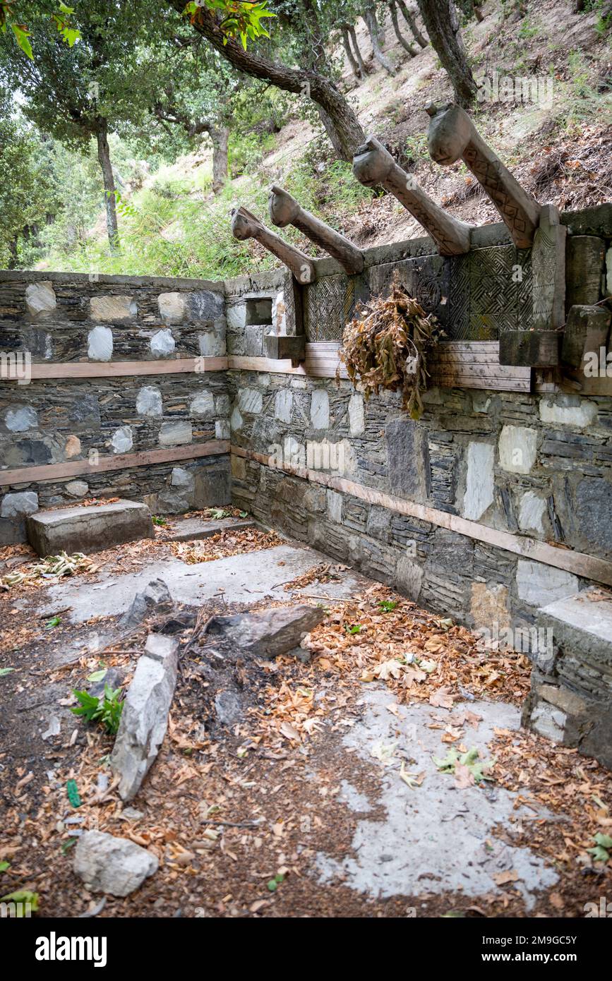 Altar dedicated to god Mahandeo of Kalash people, Brun Village ...