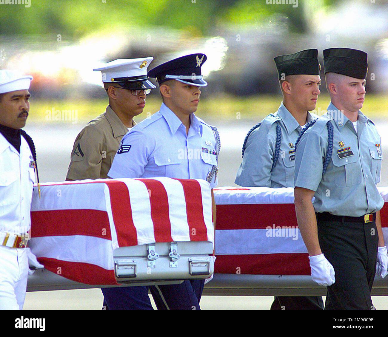 An all-service honor guard team repatriates the remains of 17 ...