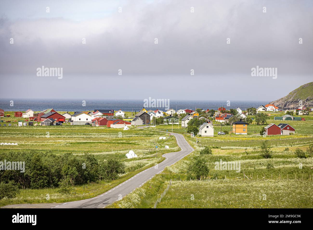 Unstad village, Vestvågøy, Lofoten Islands, Nordland, Norway Stock ...