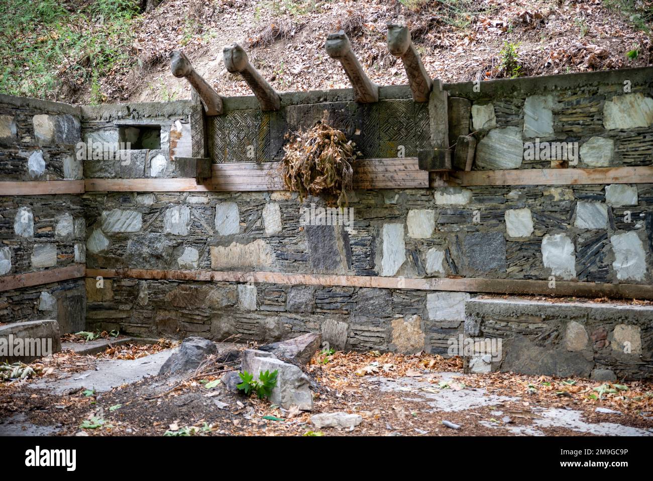 Altar dedicated to god Mahandeo of Kalash people, Brun Village ...