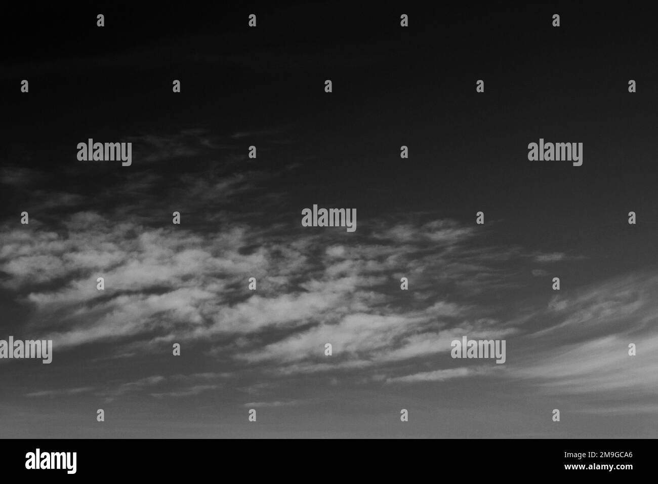 Black and white sky. Dramatic clouds. Horror. Background, banner ...