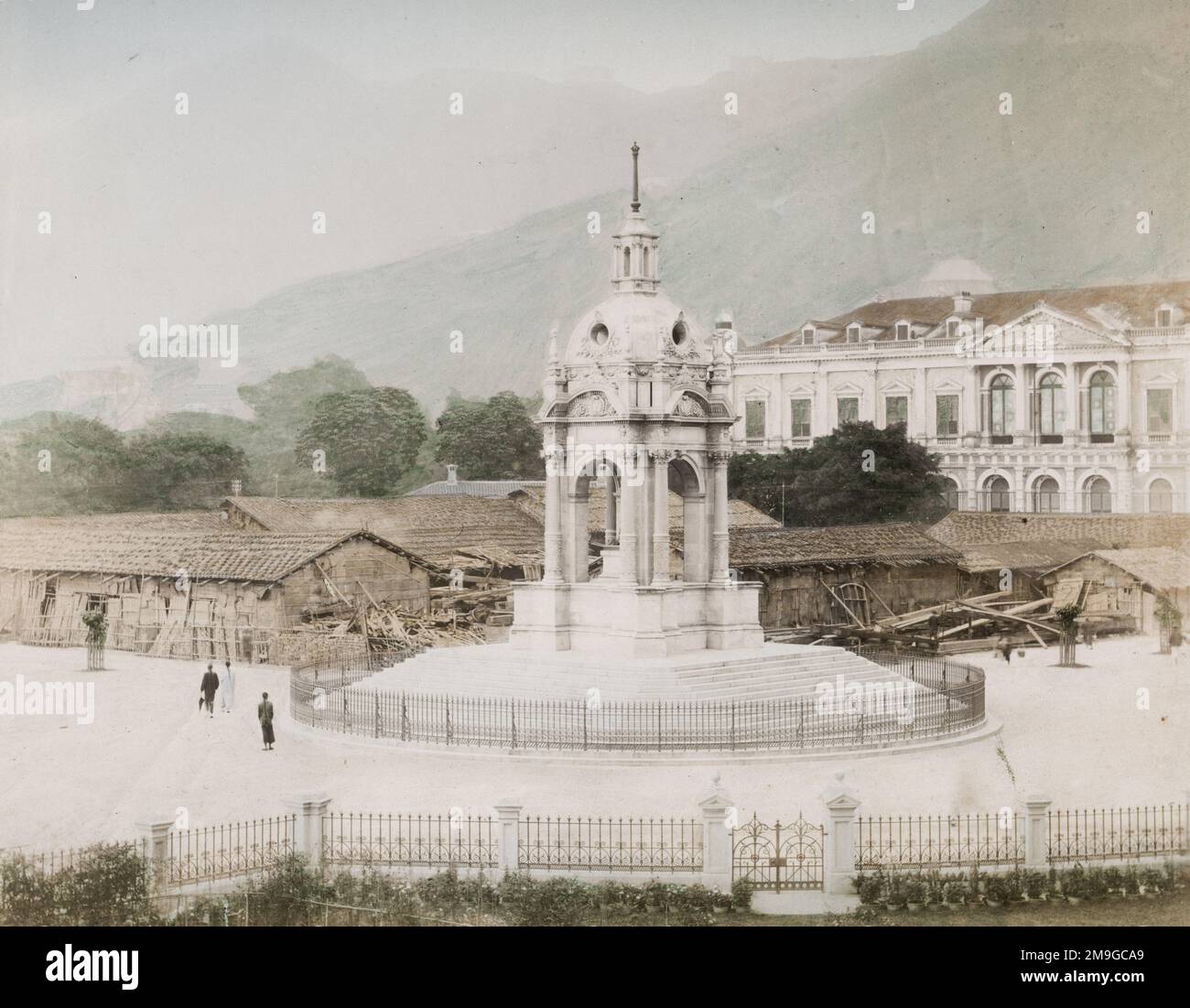 Vintage 19th cnetury - Victoria, jubilee monument, Hong Kong Stock ...